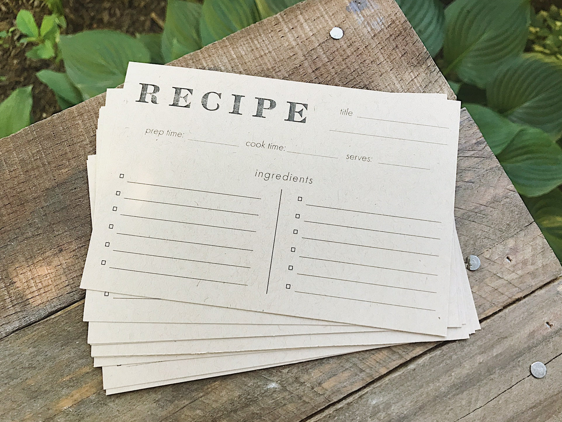 Kraft Recipe Cards Rustic Recipe Cards Recipe Card Set | Etsy