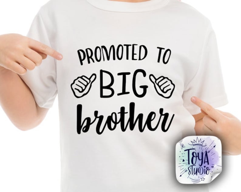 Promoted To Big Brother Svg Cut File Set In Svg Dxf Eps Png Etsy