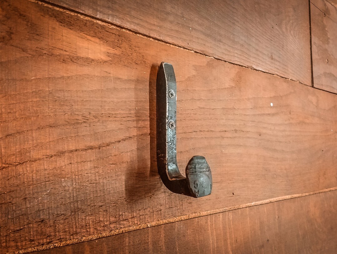 Hand Forged Blacksmith Hook Made From an Old Used Railroad Spike - Etsy