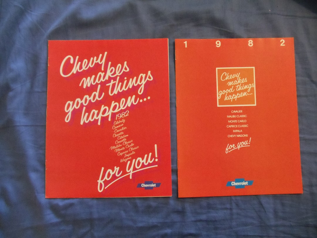 Chevrolet 1982 Brochures ( 2 Part - All Models) 8 & 16 Pages - Etsy