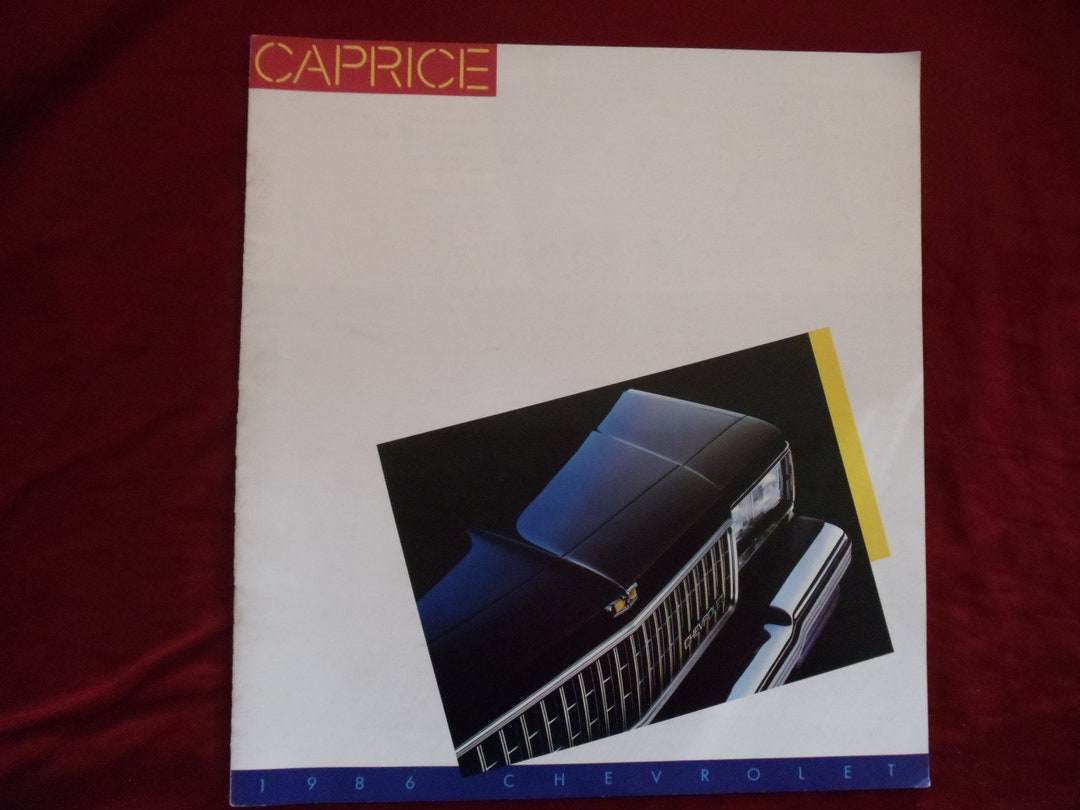 Chevrolet 1986 Caprice Original Sales Brochure (16 Pages) - Etsy