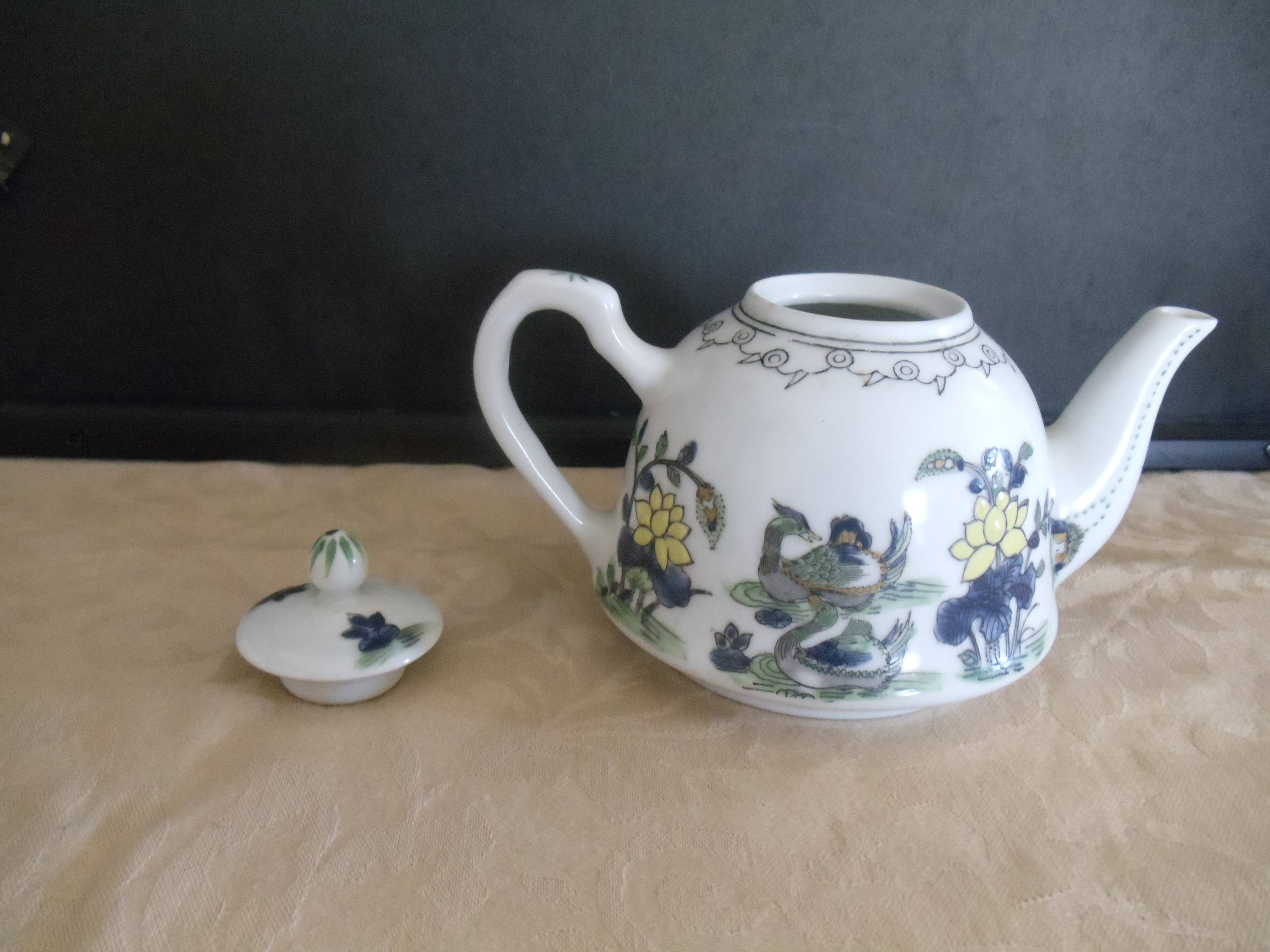 Hand Painted Canton Ware Miniature Tea Set - Etsy