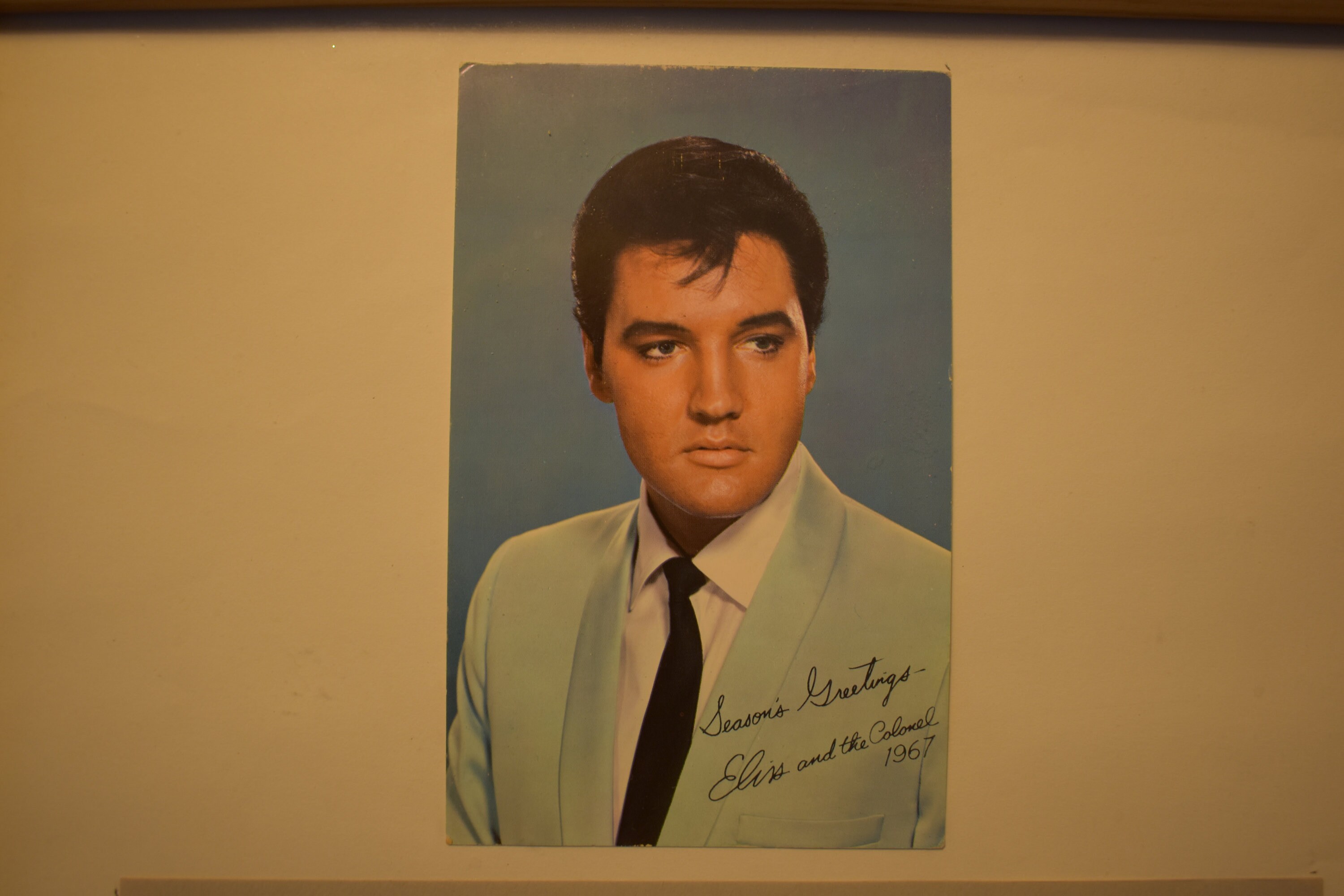 Elvis Presley 1967 Seasons Greeting Postcard (framed) - Etsy