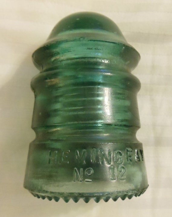 Hemingray No 12 Bluish Green Antique Glass Insulator | Etsy