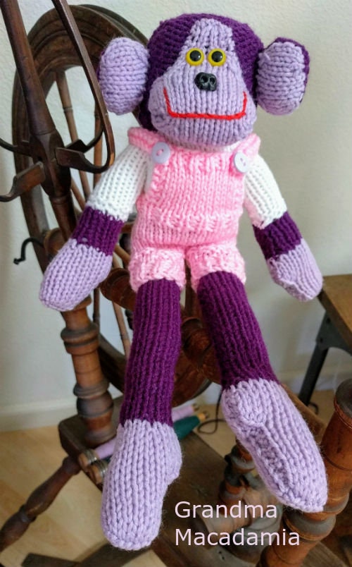 Monkey Family, Knit Monkeys, Knit Toys, Stuffed Toy, Child Toy, Toy Monkey, Monkey Gift, Child's ...