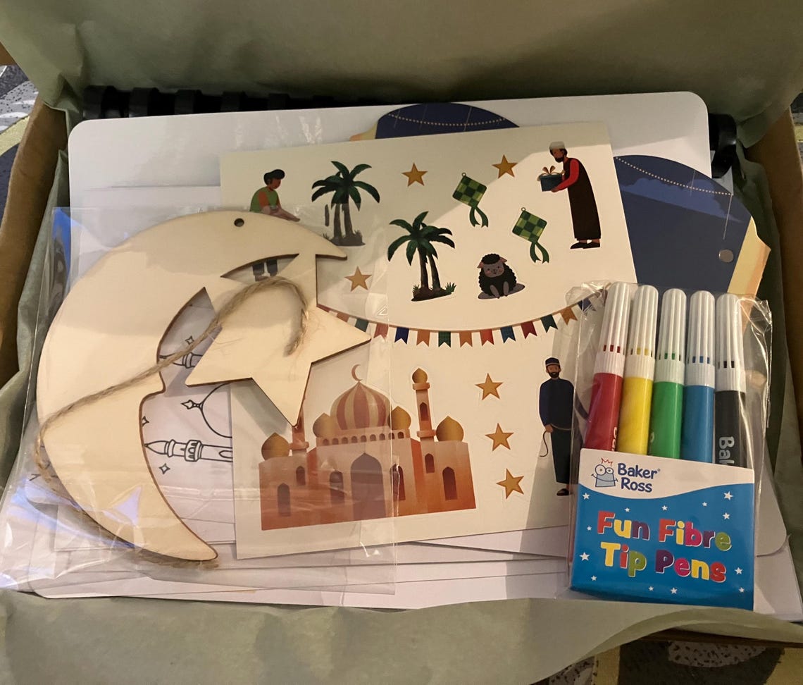 Eid Activity Box for Kids-eid Gift for Kids -islamic Gift- Crafts ...
