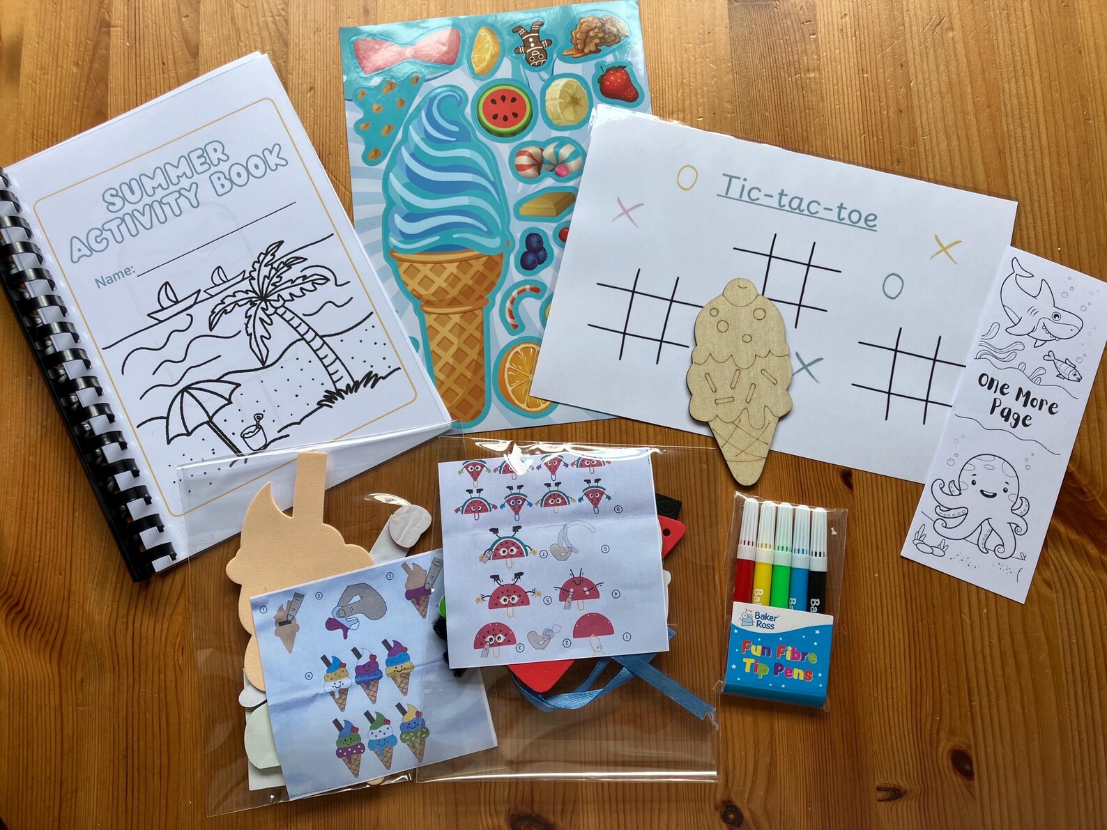 Kids Summer Craft Travel Pack|summer Busy Bag|crafts Games and Fun|kids ...