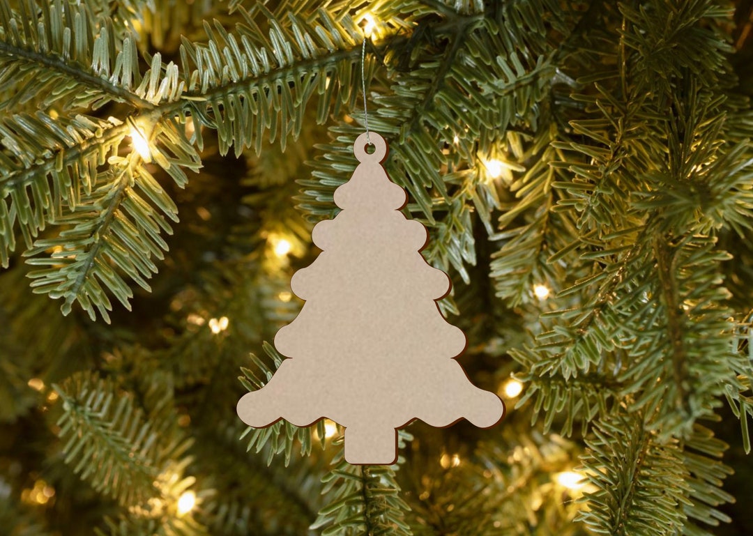 Wooden MDF Christmas Tree Shape Xmas Bauble Decoration Craft - Etsy UK