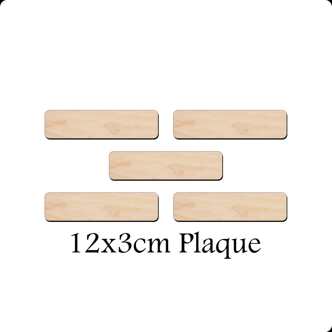 Wooden Rectangle Shape 12x3cm, Set of 5, Craft Blank Birch Plywood ...