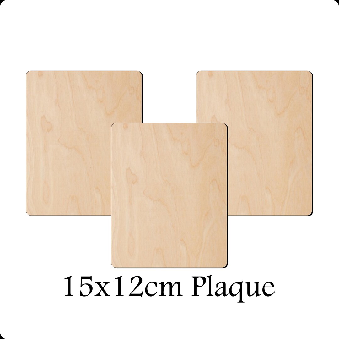 Wooden Rectangle Shape 15x12cm, Set of 3, Craft Blank Birch Plywood ...