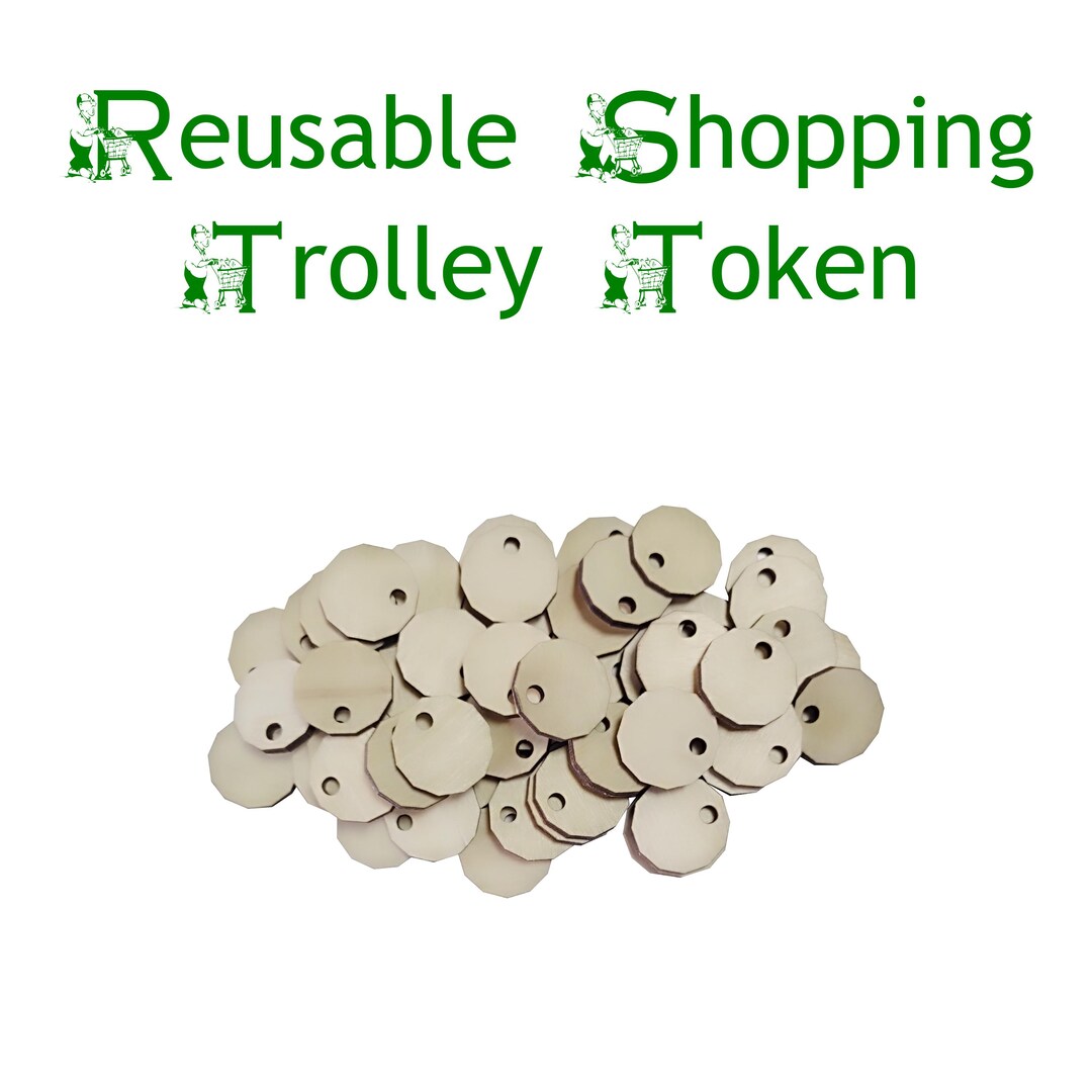 Reusable Shopping Trolley Release Coin for Craft Engrave Token With ...