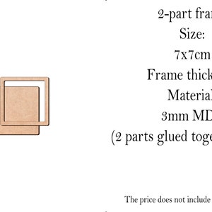 Mini Square Frame Kit for Photos Resin Crafts Miniature Art Frames Any ...