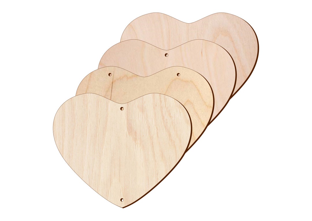 Wooden Heart Shape Craft Ply Wood Plaques Valentine Sign Size 10 to ...