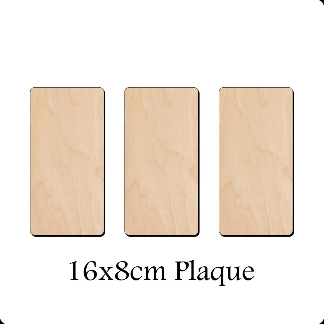 Wooden Rectangle Shape 16x8cm, Set of 3, Craft Blank Birch Plywood ...