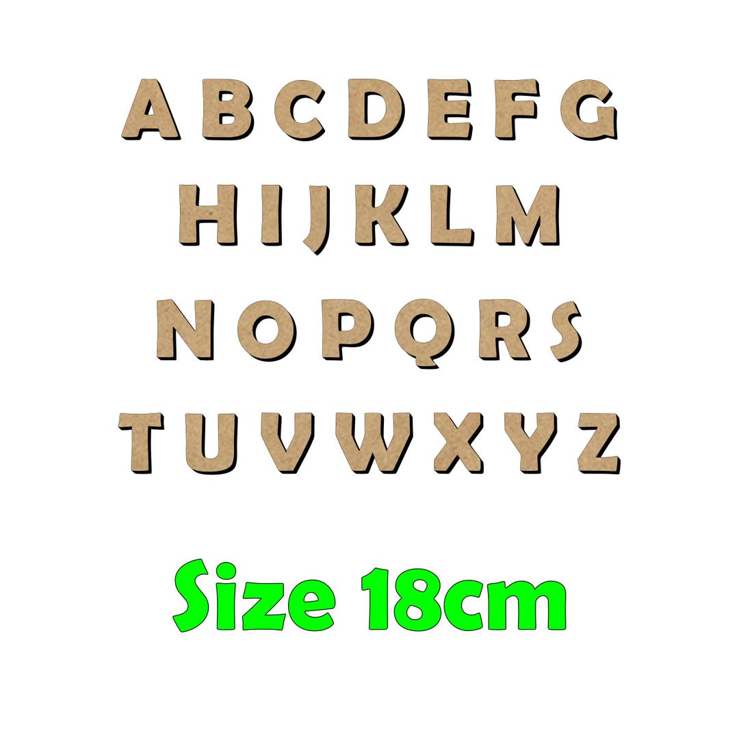 18cm Wooden Capital Letters MDF 3mm Craft Signs Home Decoration ...