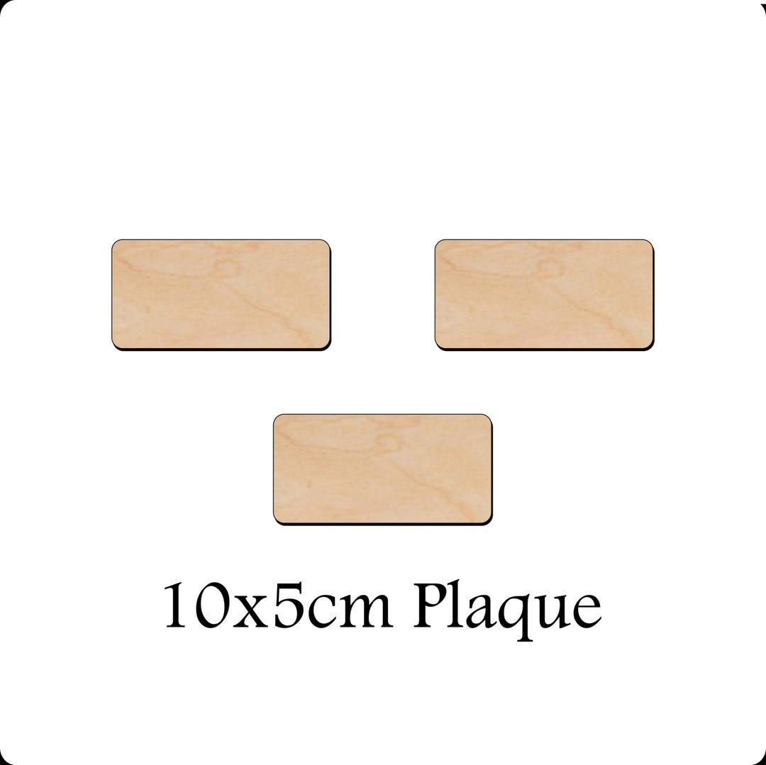 Wooden Rectangle Shape 10x5cm, Set of 3, Craft Blank Birch Plywood ...