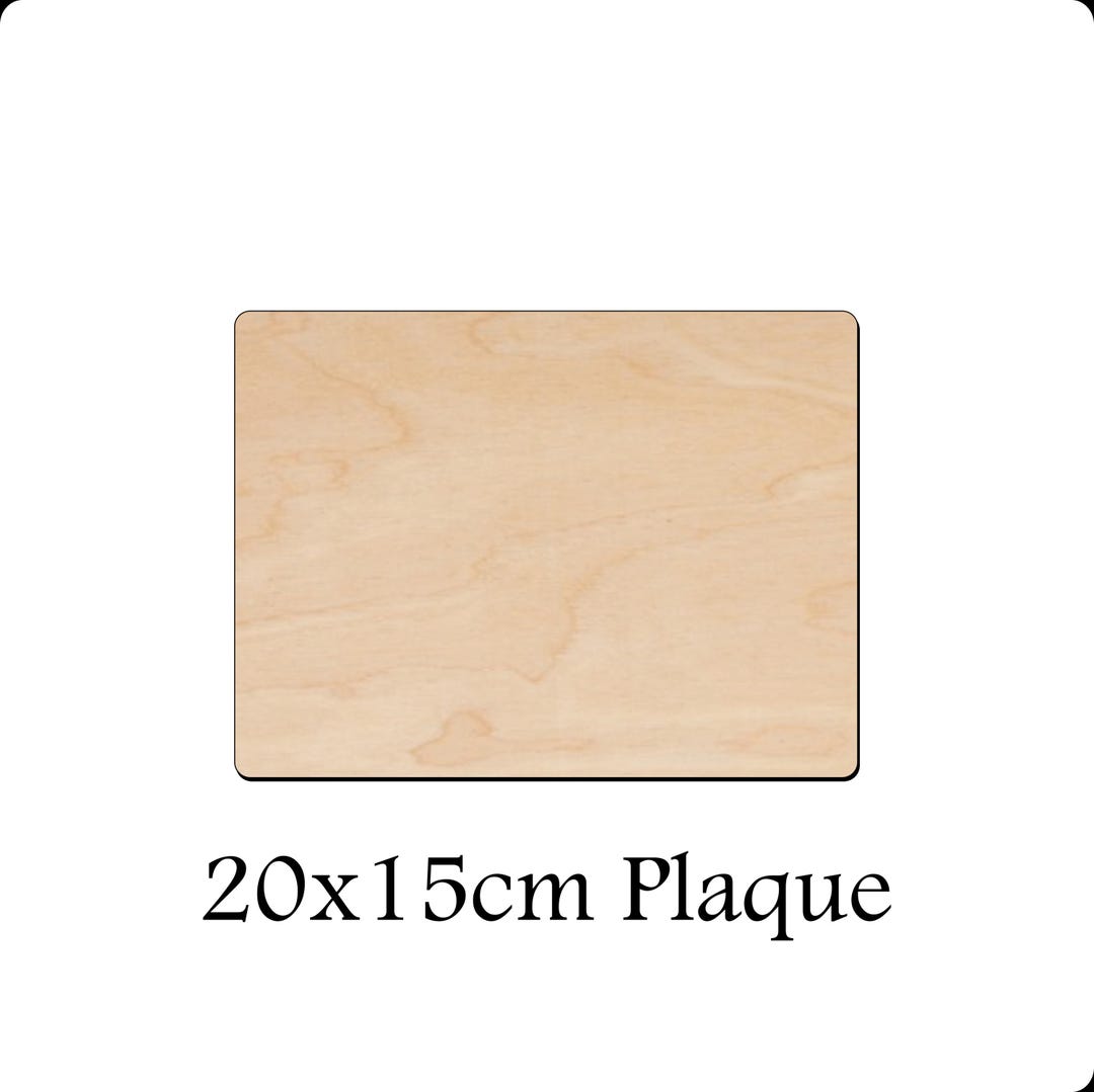 Wooden Rectangle Shape 20x15cm, Craft Blank Birch Plywood Plaque Sign ...