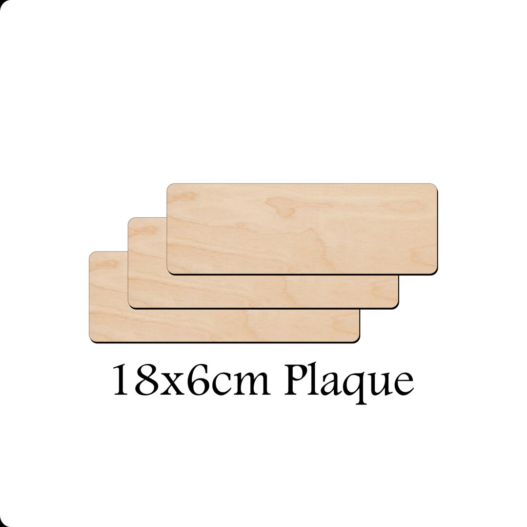 Wooden Rectangle Shape 18x6cm, Set of 3, Craft Blank Birch Plywood ...
