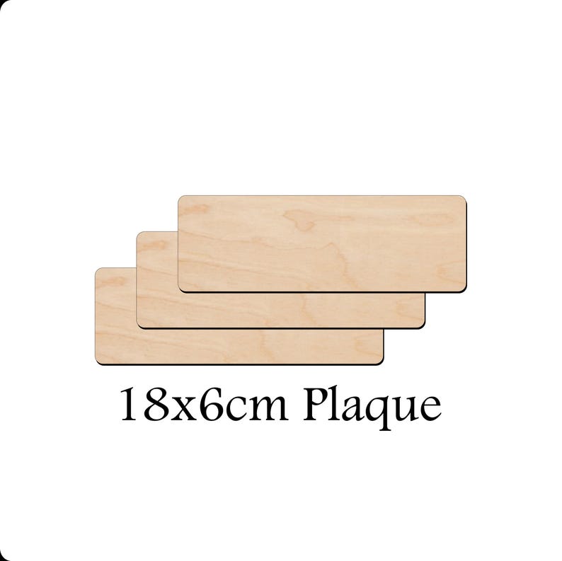 Wooden Rectangle Shape 18x6cm, Set of 3, Craft Blank Birch Plywood ...