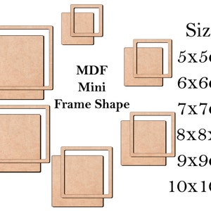 Mini Square Frame Kit for Photos Resin Crafts Miniature Art Frames Any ...