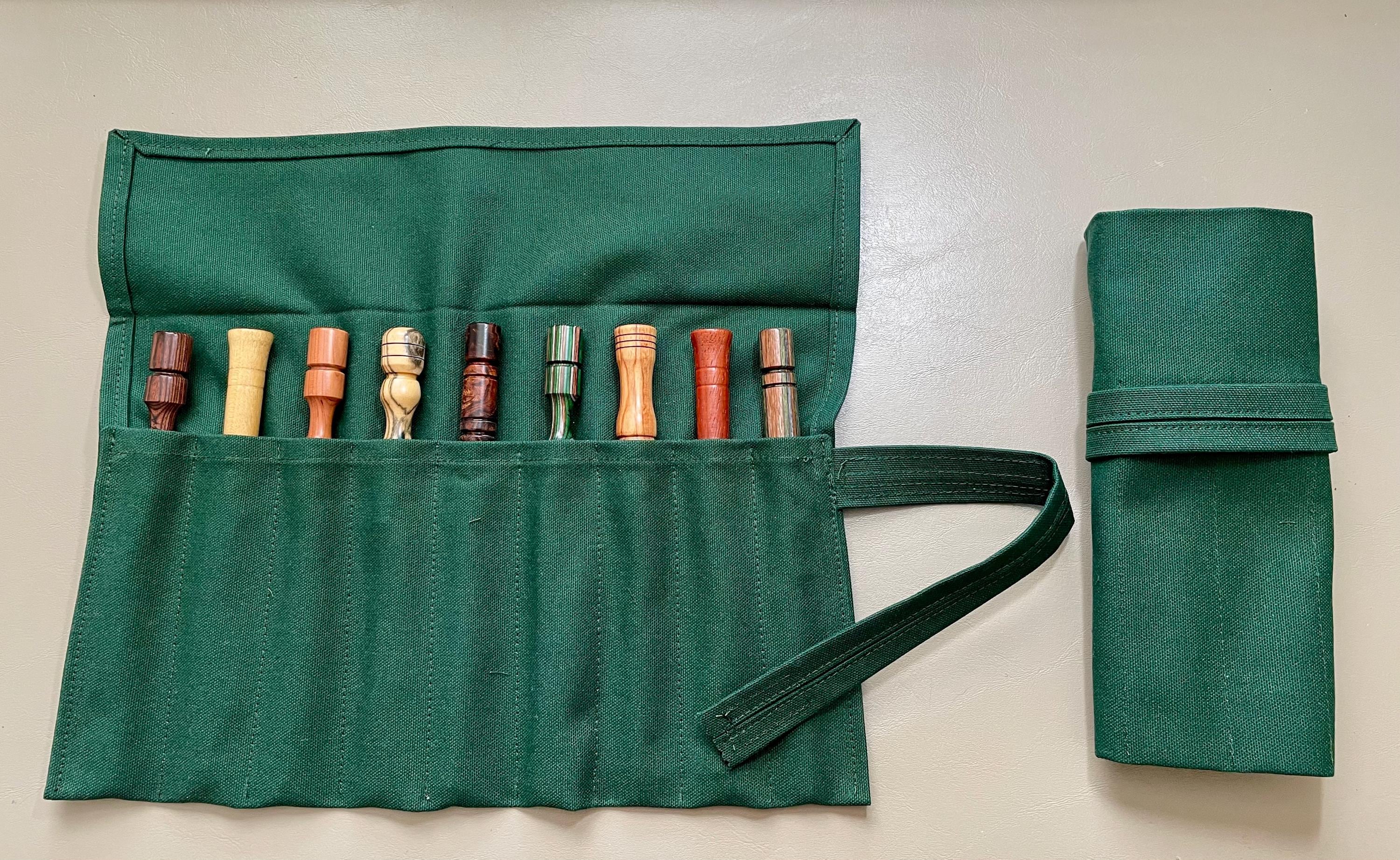 Turkey Hunting Pot Call Striker Roll-up, Holds 9 Strikers, Hunter Green ...