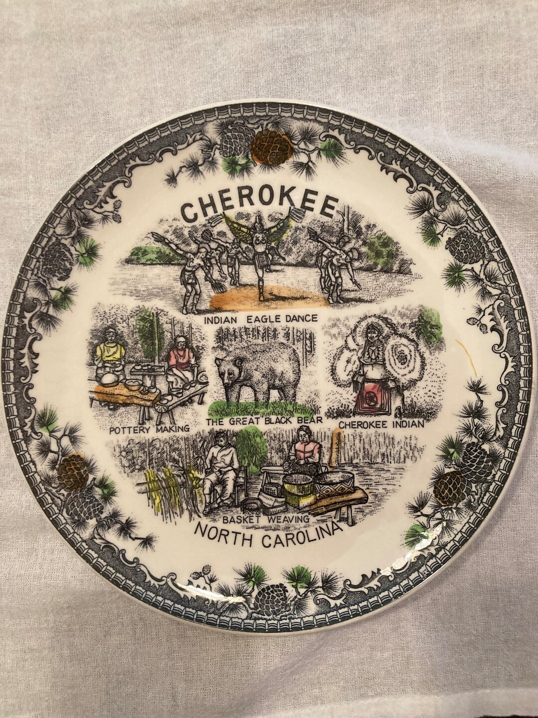 Cherokee North Carolina Collector's Plate - Etsy