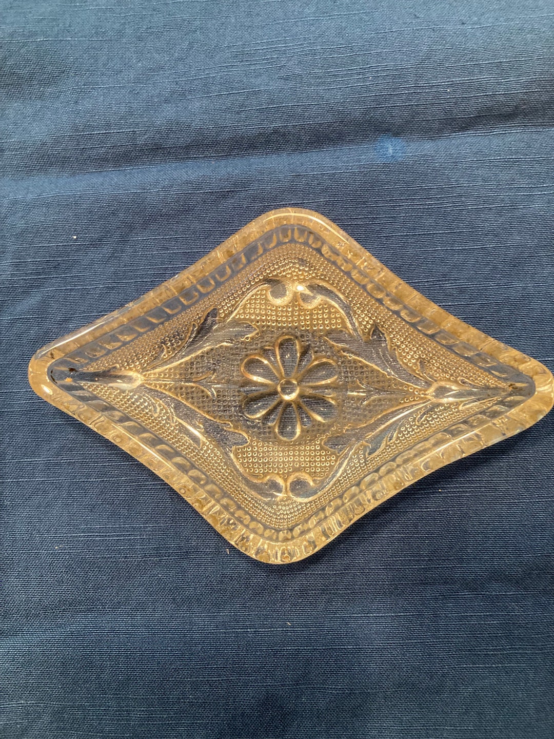 Indiana Tiara Glass Diamond Dish - Etsy