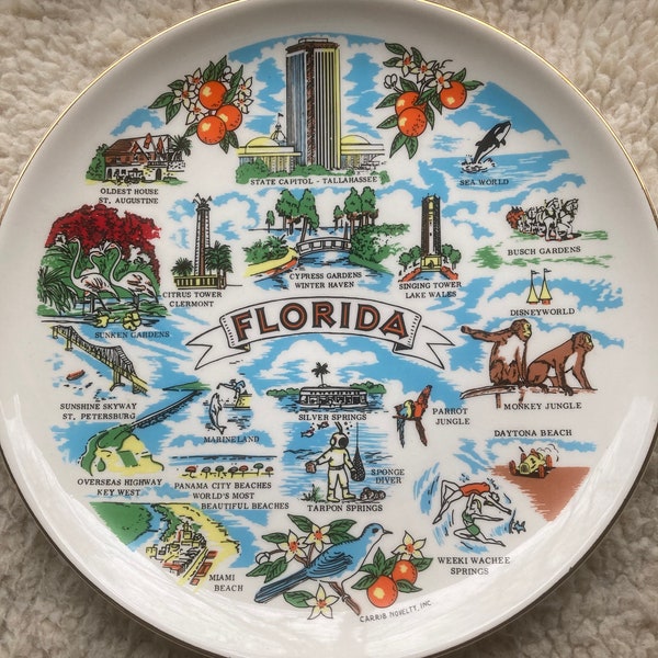 Florida Souvenir Plate - Etsy