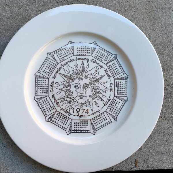 Calendar Plate - Etsy