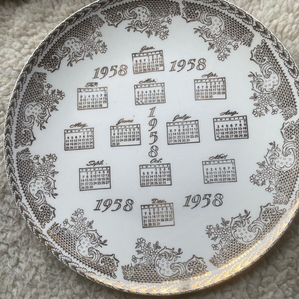 1958 Calendar - Etsy