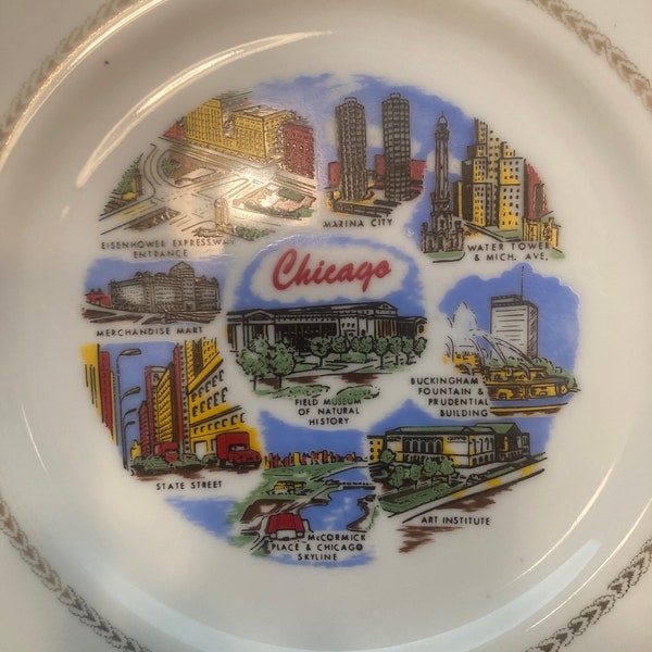 Chicago Souvenir Plates - Etsy