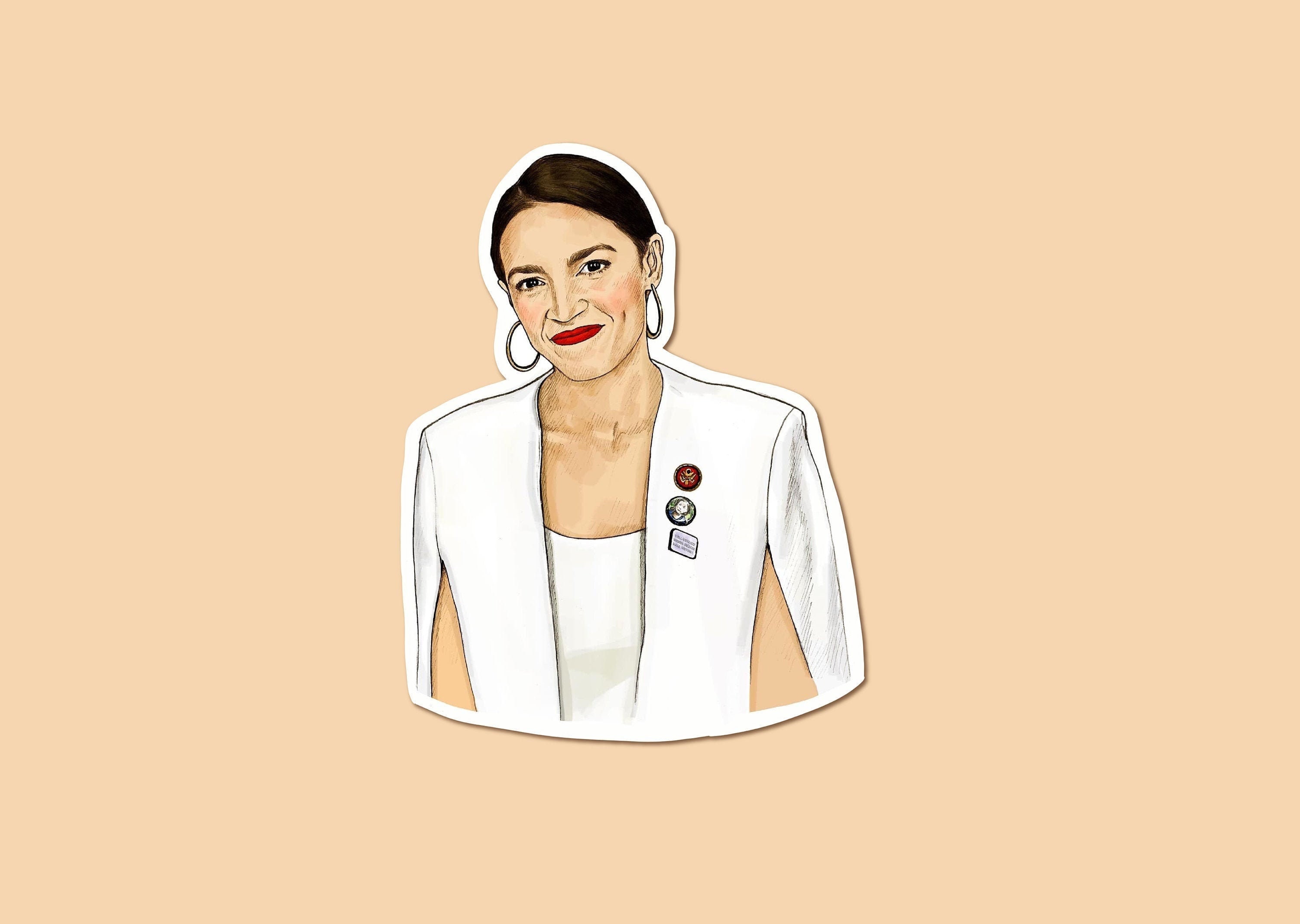 AOC Drawing Sticker - Etsy