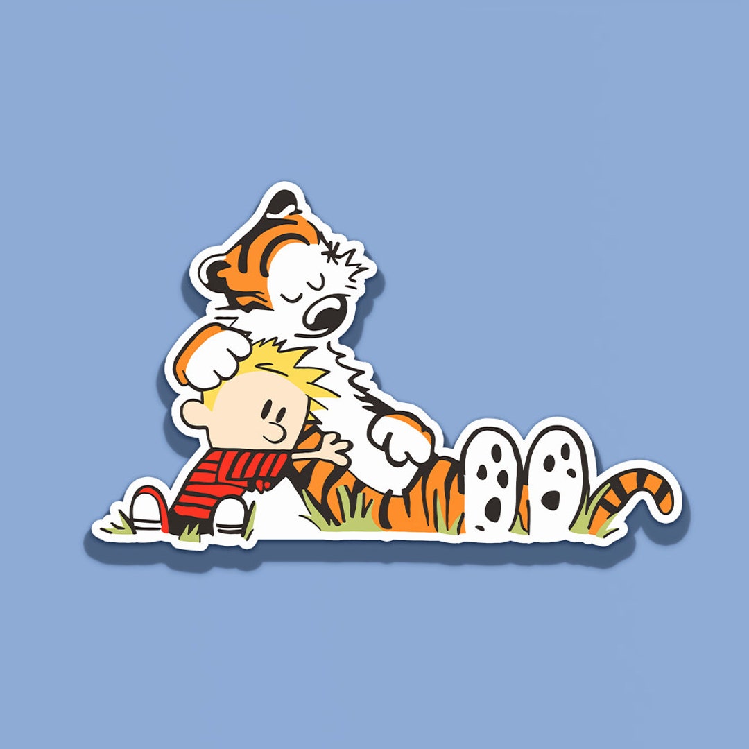 Calvin and Hobbes Wholesome Hug Sticker - Etsy