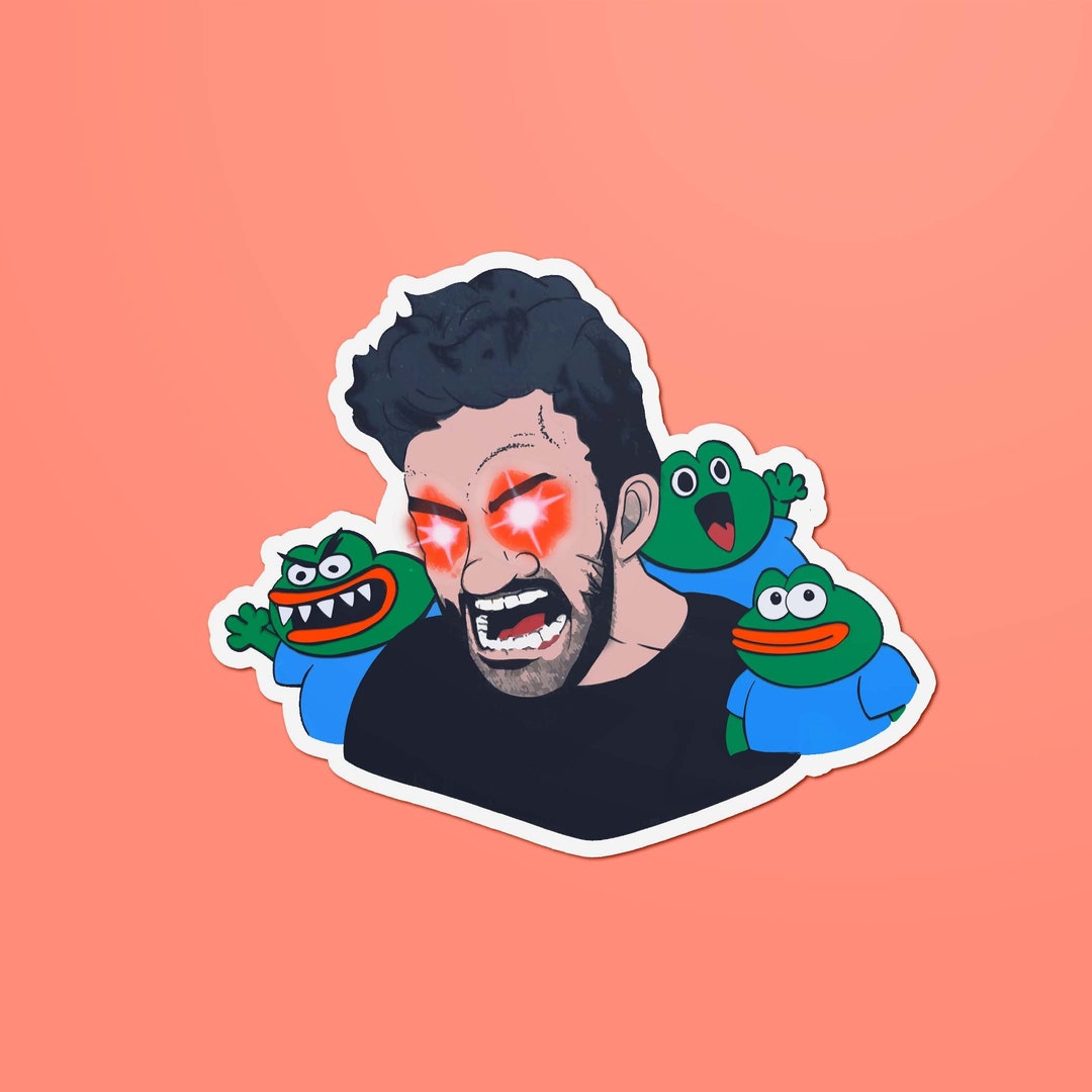 Hasan Piker Cartoon Rage Sticker Hasanabi Leftist Breadtube Laptop ...