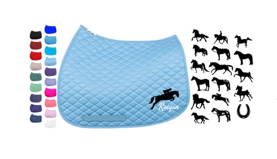 Blue English Saddle Pad