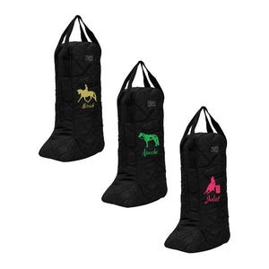 Personalized Equestrian Horse Water Resistant Quilted Boot Bag, Cowgirl ...