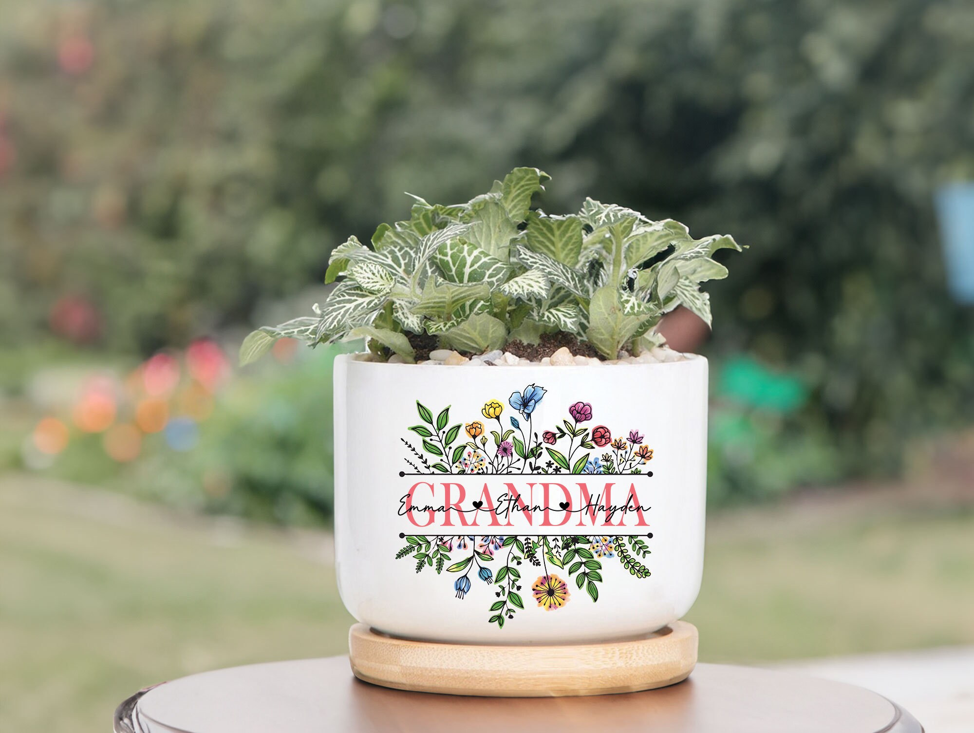 Personalized Birth Month Flower Plant Pot, Custom Flower Pot, Mother's ...