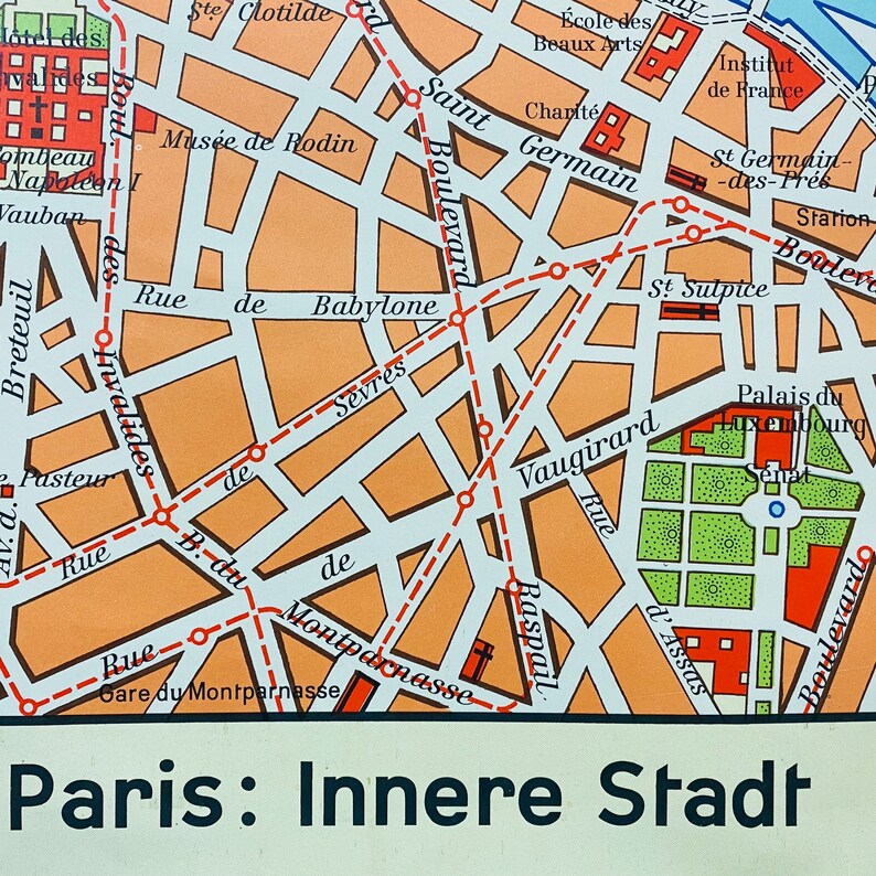 Paris School Wall Map 60s Vintage - Etsy Canada