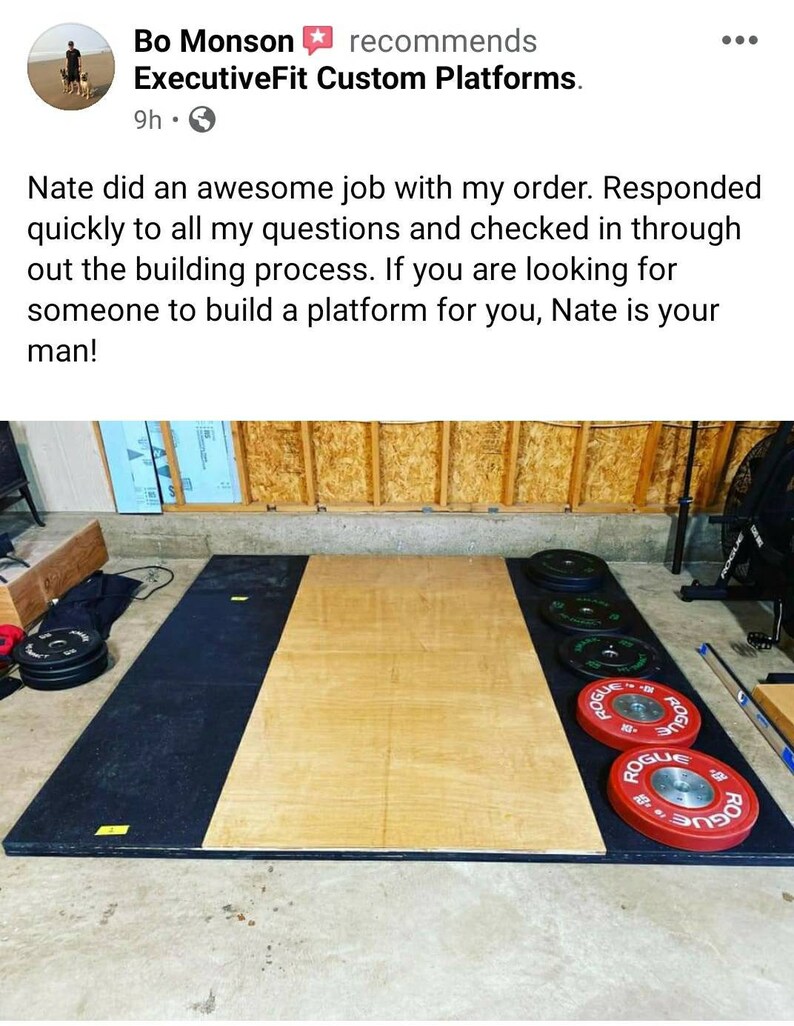 4x8 Custom Deadlift Platform Lifting Platform Deadlift area | Etsy