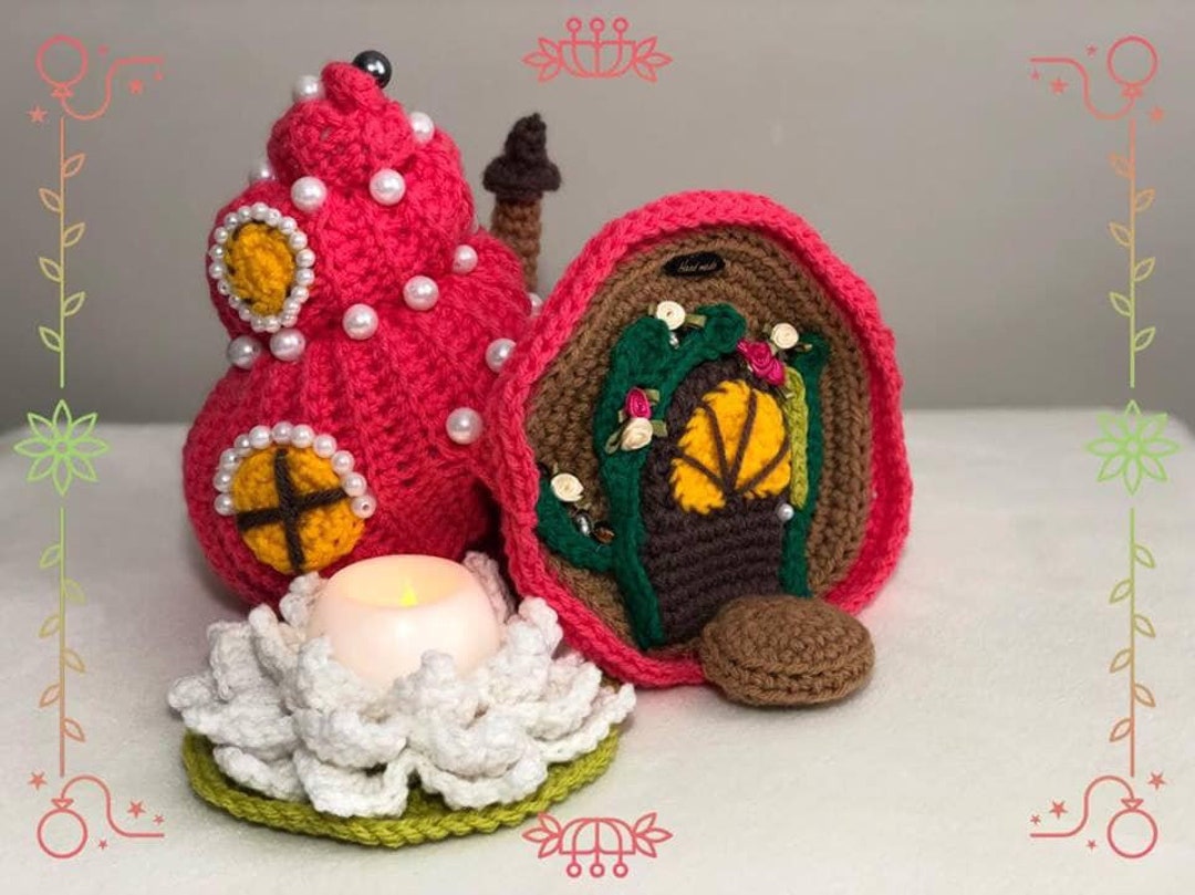 Crochet Seashell Fairy House, Amigurumi Seashell, Fairy House Seashell ...