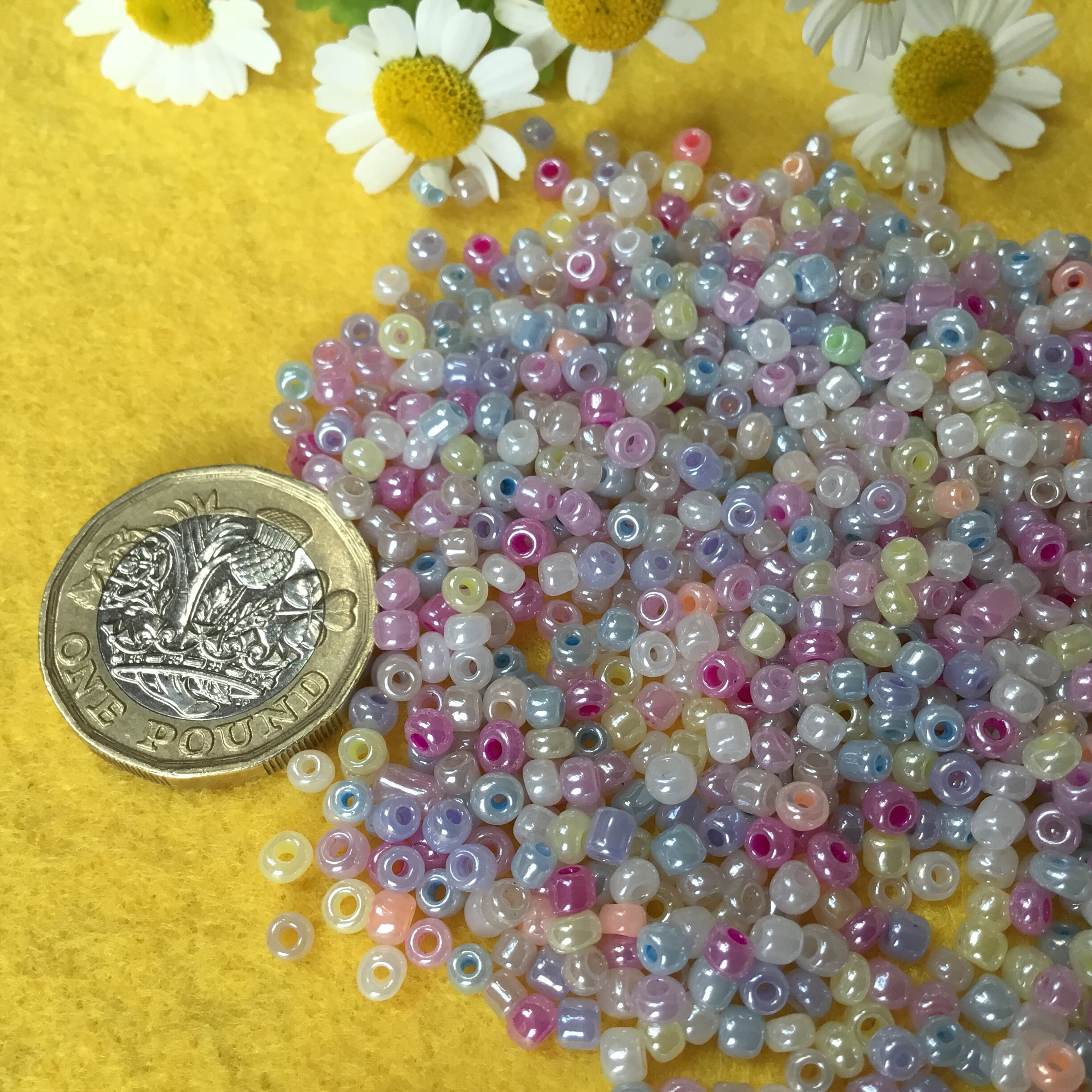 Seed Beads Mixed Pastel Colours 8/0 35g Glass Rocailles - Etsy