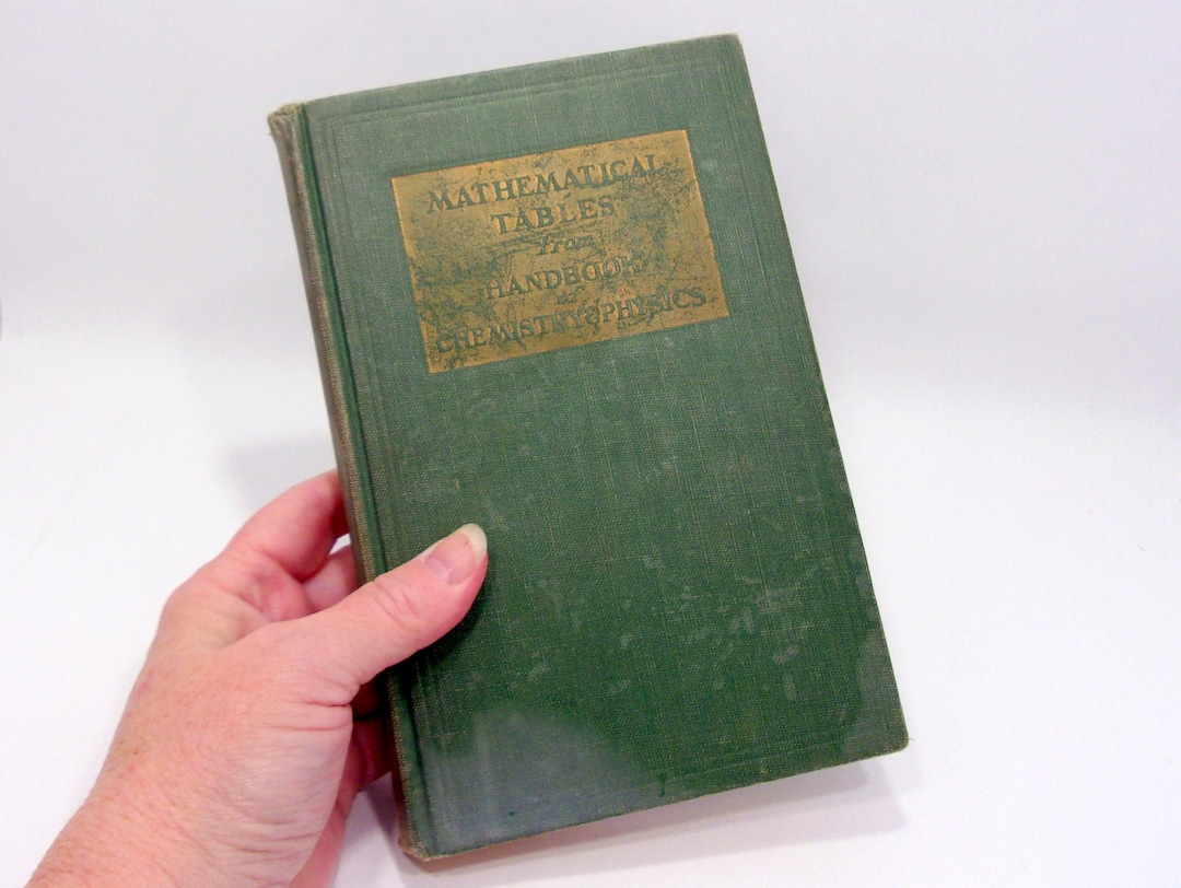 Mathematical Tables for Chemistry and Physics - Vintage 50s 1958 ...