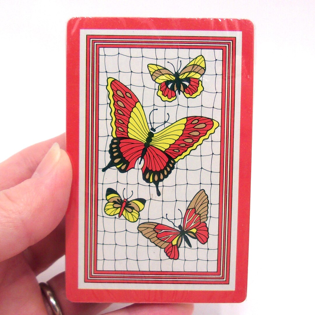 NOS Vintage Kent Butterfly Playing Cards in Original Cello Wrap - Etsy