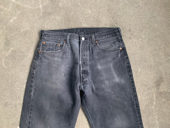 Vintage Distressed 1990s Levi’s 501 Jeans 33x29 Grung… - Gem