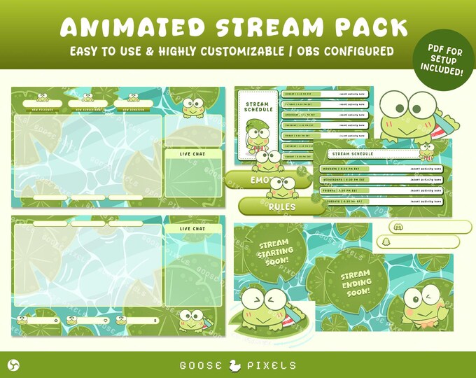 Cute Room | Animated Stream Overlay Pack - Etsy Canada