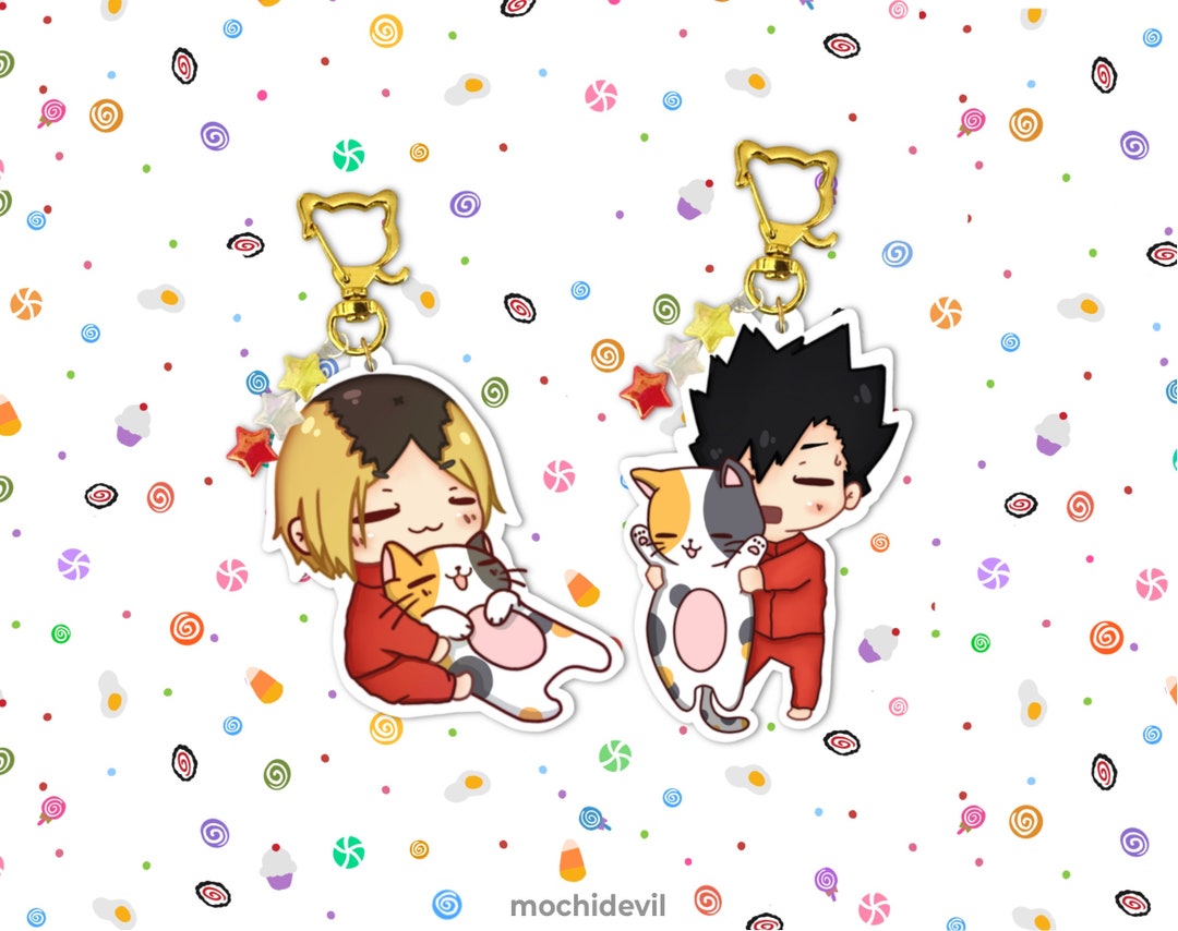 HQ Volleyball Anime Kenma & Kuroo Acrylic Keychains - Etsy