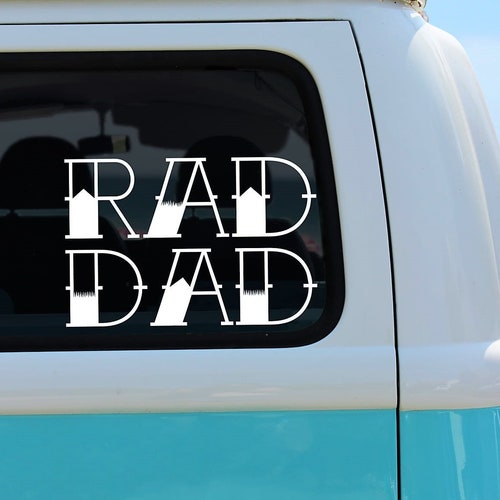 Rad Dad Car Decal Rad Dad Car Sticker Dad Car Decal Dad | Etsy