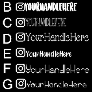 Instagram Handle Car Decal, Car Sticker, Influencer Decal, IG Sticker ...