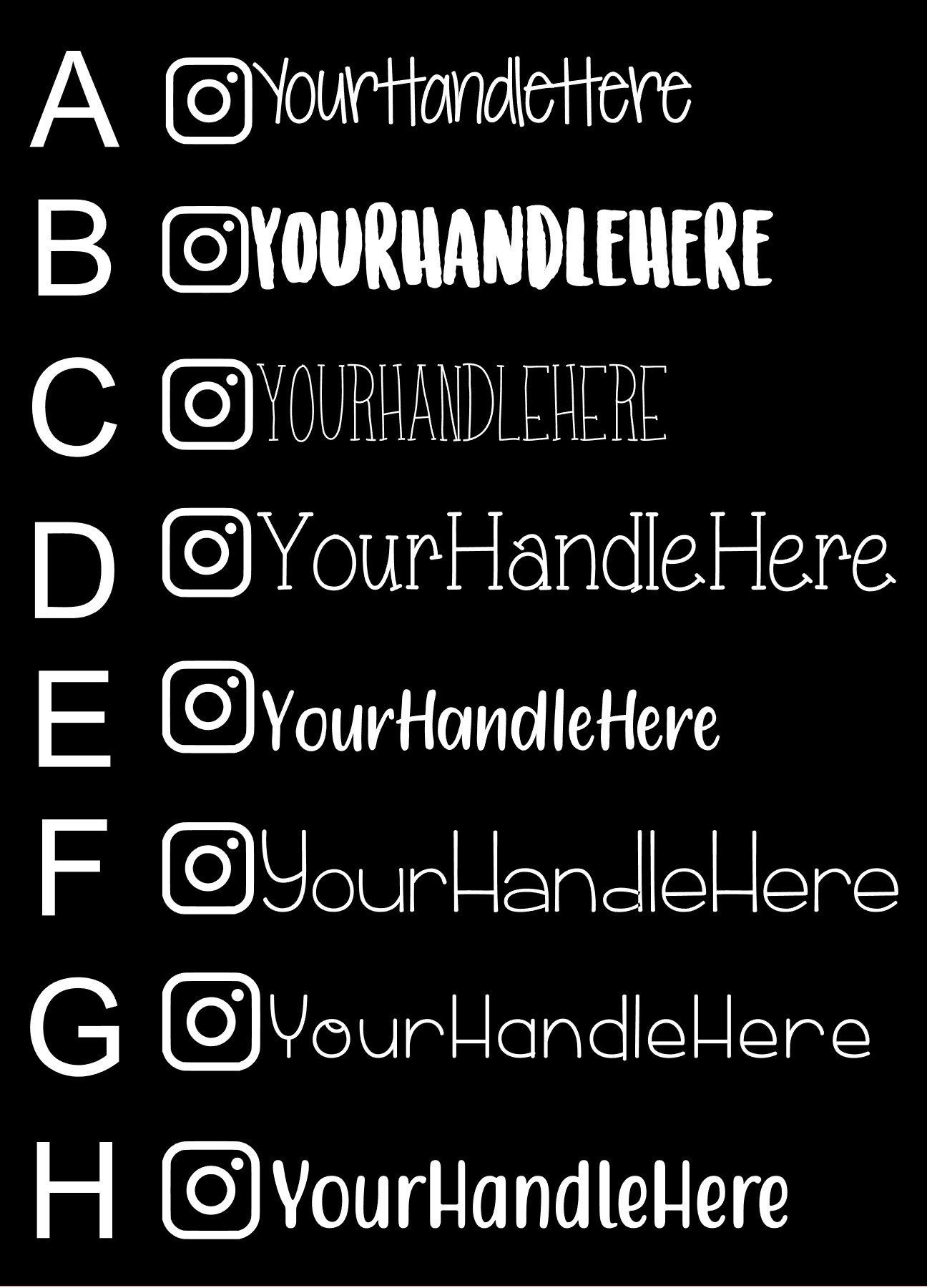 Instagram Handle Car Decal Car Sticker Influencer Decal IG - Etsy