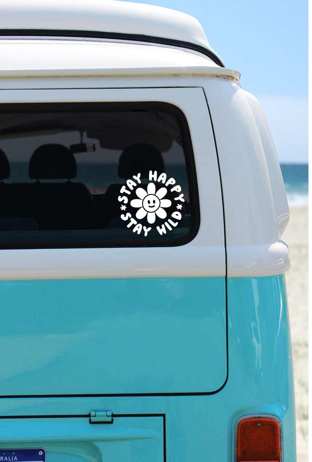 Stay Happy Stay Wild Car Decal, Positivity Car Decal, Cute Car Sticker ...